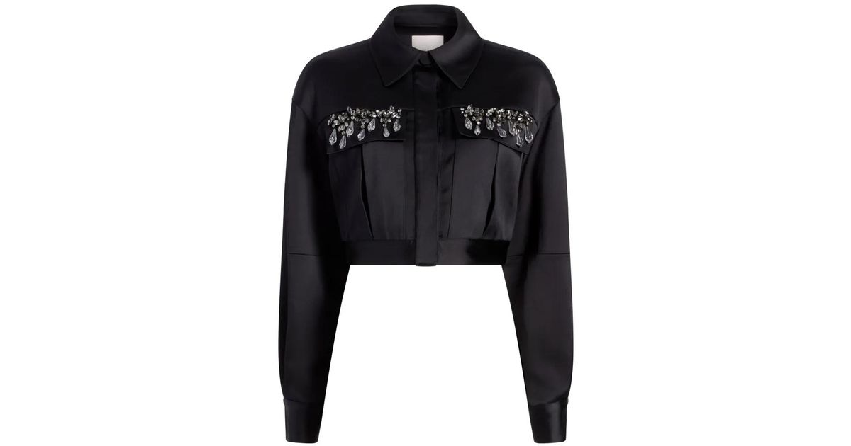 Cinq À Sept Gemstone Layered Damoni Jacket in Black | Lyst