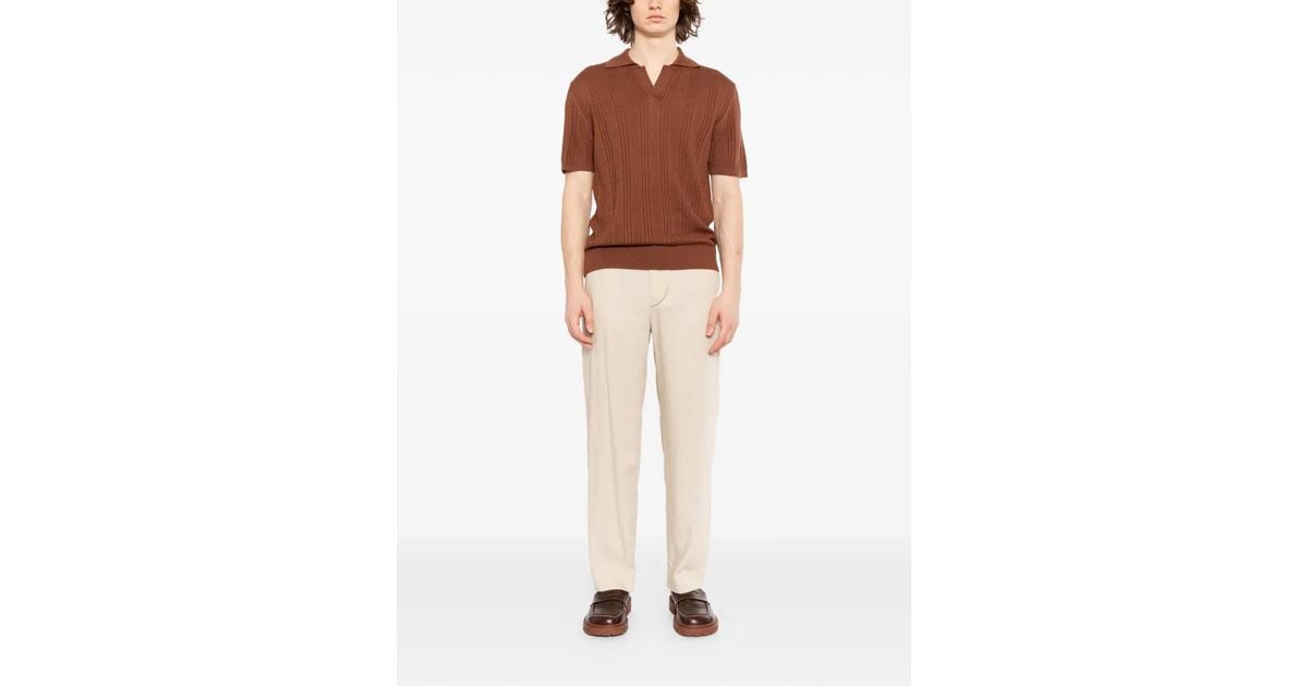Canali Textured Top in Natural for Men | Lyst UK