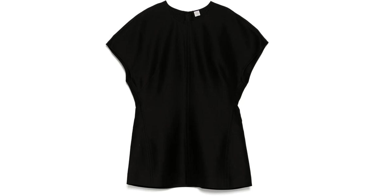 TOTEME Zip Fastening Top in Black | Lyst
