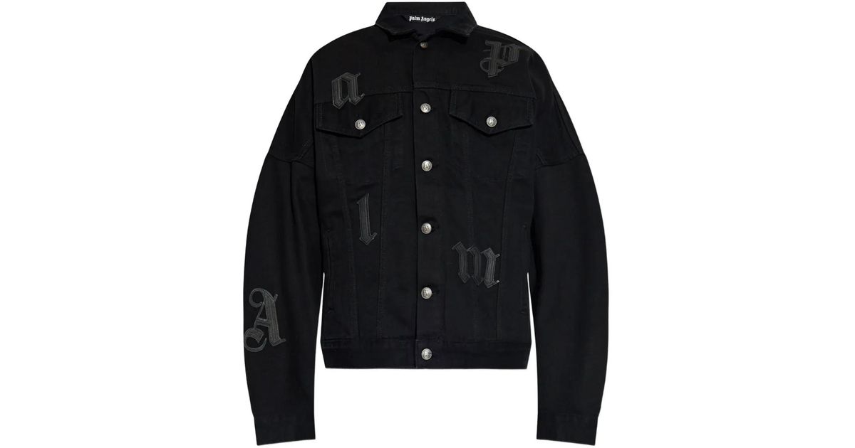 Palm Angels Denim Jackets in Black for Men | Lyst UK