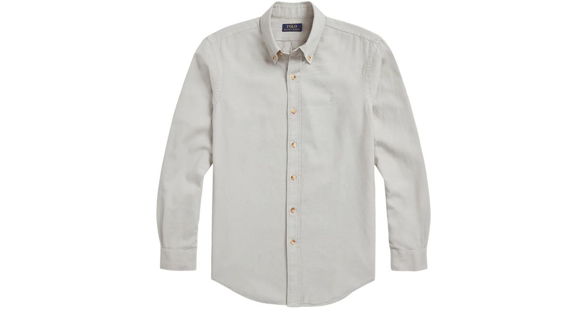 Polo Ralph Lauren Polo Pony-Embroidered Shirt in White for Men | Lyst UK