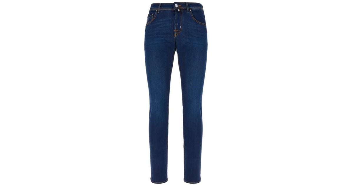 Jacob Cohen Logo-Patch Jeans in Blue for Men | Lyst UK