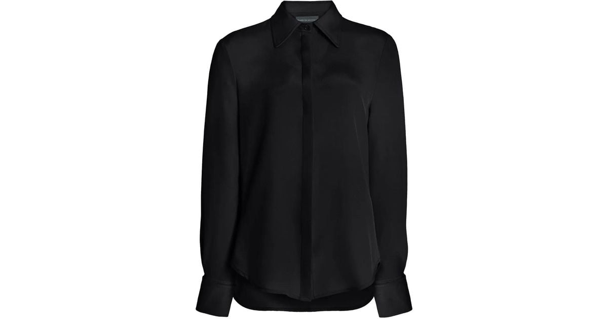 Brandon Maxwell Spence Shirt in Black | Lyst UK