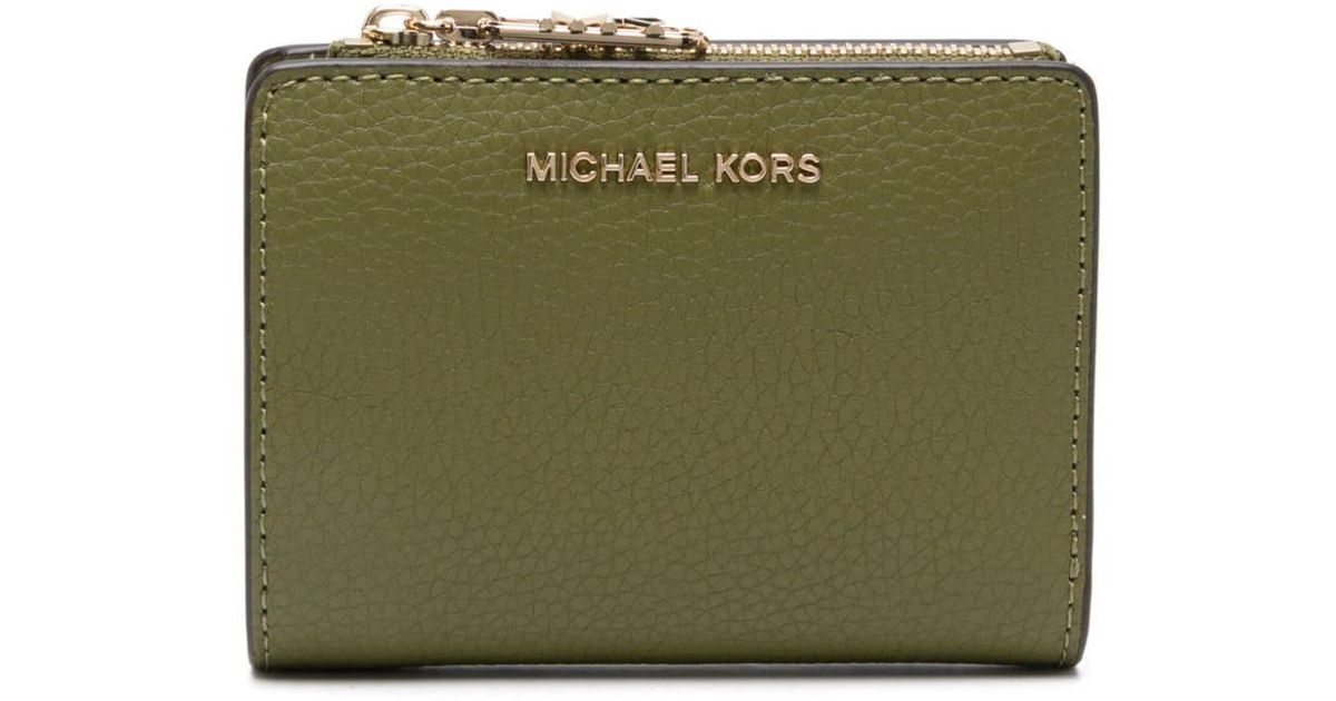 MICHAEL Michael Kors Small Empire Wallet in Green | Lyst