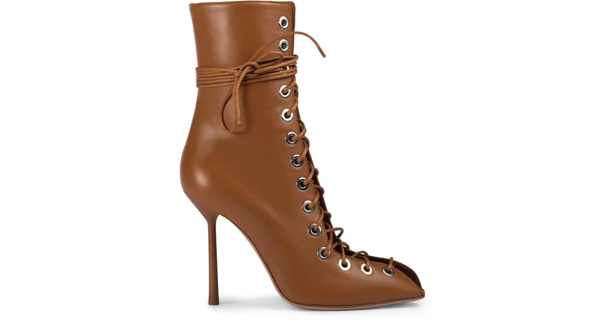Le Silla 100Mm Courtney Boots in Brown | Lyst