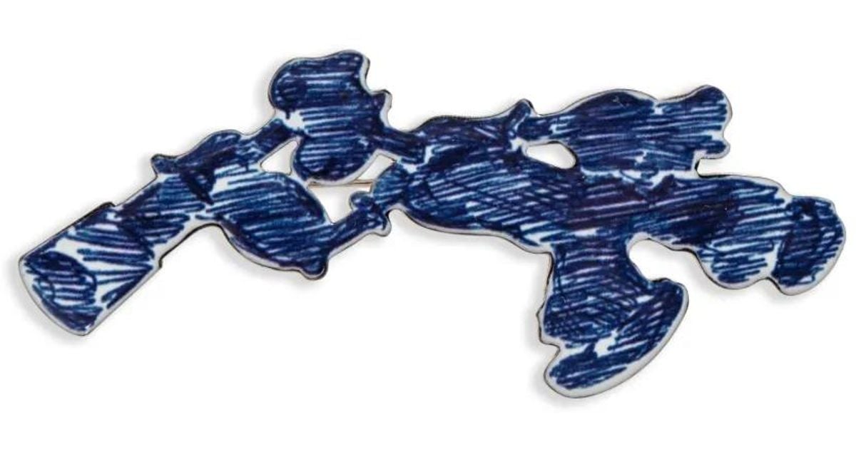 Moschino Popeye Pin in Blue | Lyst