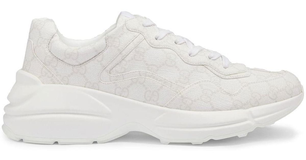 Gucci Rhyton GG Supreme Sneakers in White for Men | Lyst