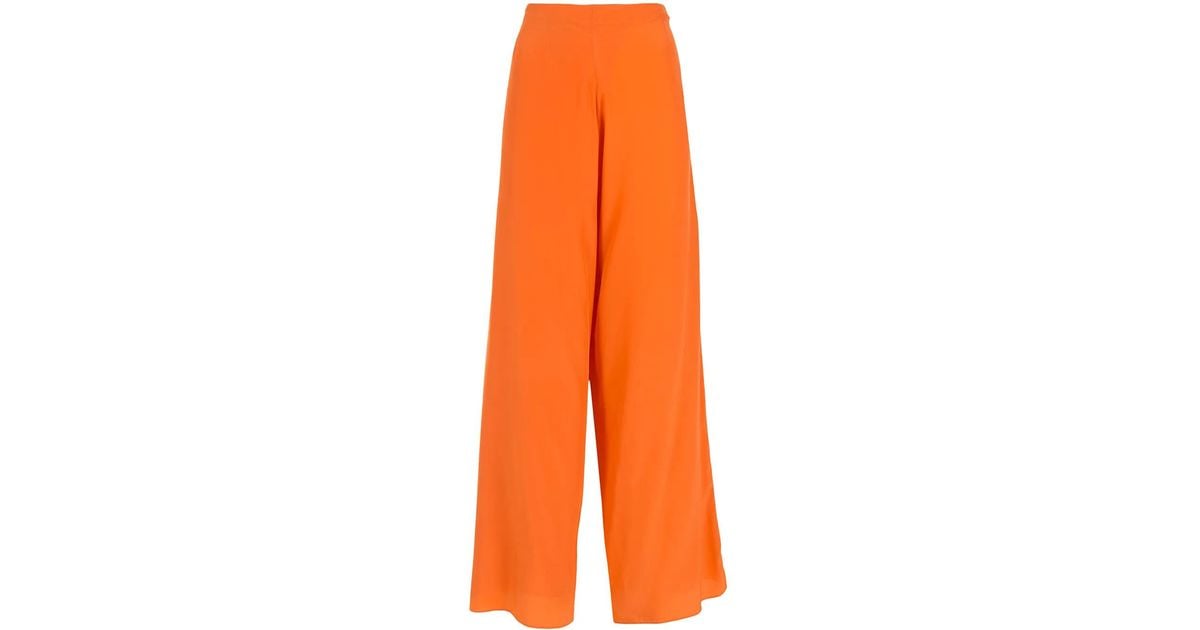 Amir Slama Pantalon Palazzo En Soie in Orange | Lyst UK