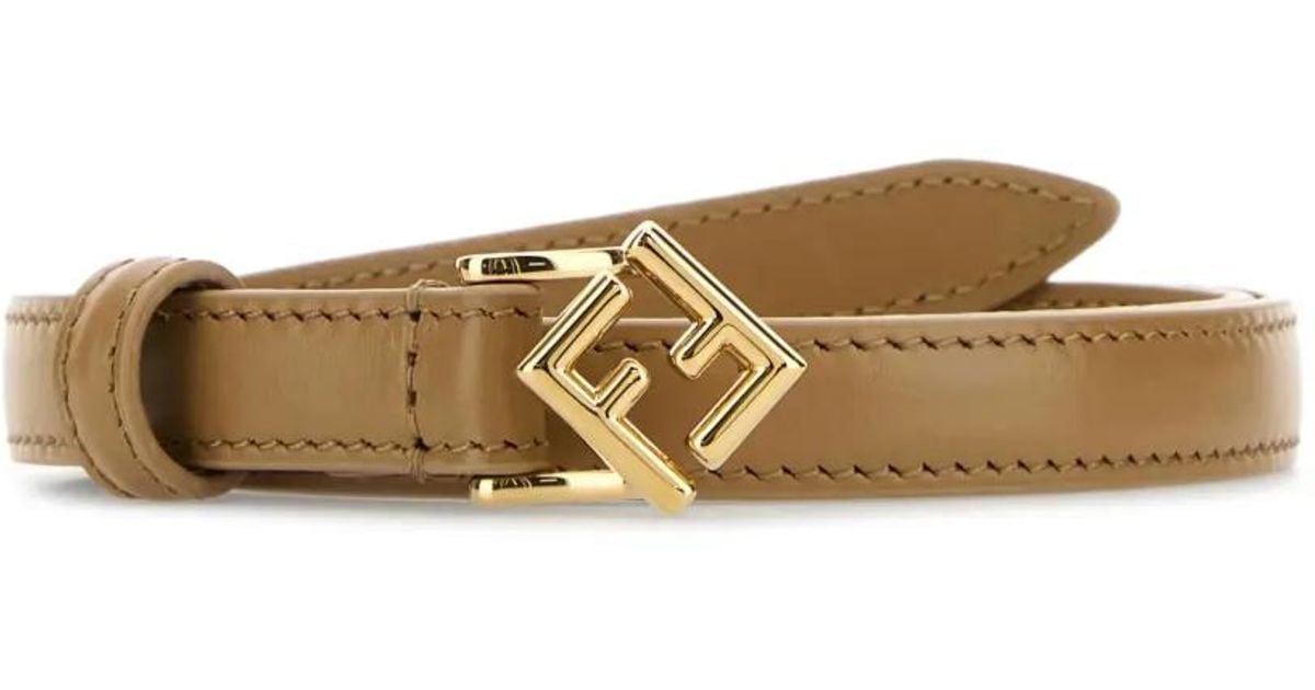 Fendi Leather Belt in Metallic | Lyst