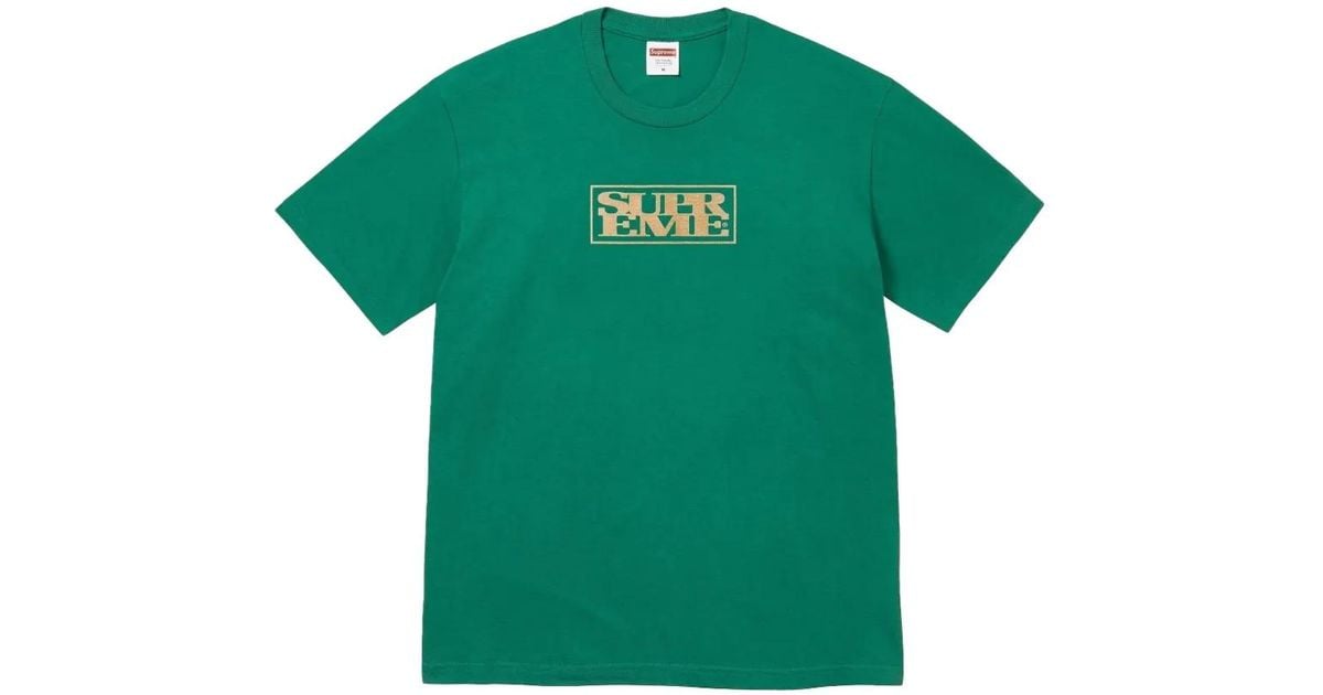 Supreme Box-Logo T-Shirt in Green for Men | Lyst UK