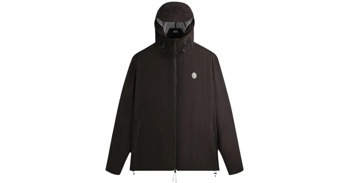 Kith Wrinkle Hooded Jacket in Black for Men | Lyst UK