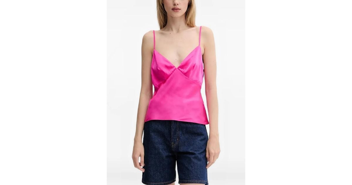 From Future V-Neck Top in Pink | Lyst UK
