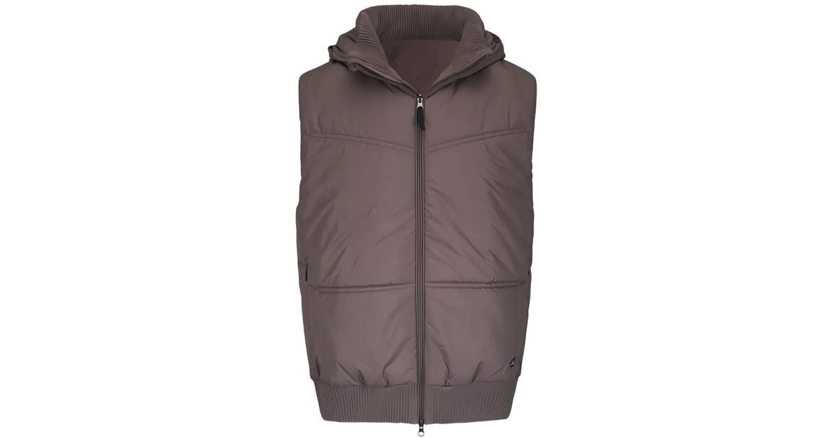 Wahts Morgan Hooded Padded Gilet in Brown for Men | Lyst UK
