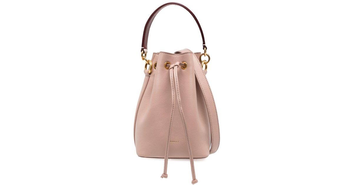 Bally Mini Code Bucket Bag in Natural | Lyst