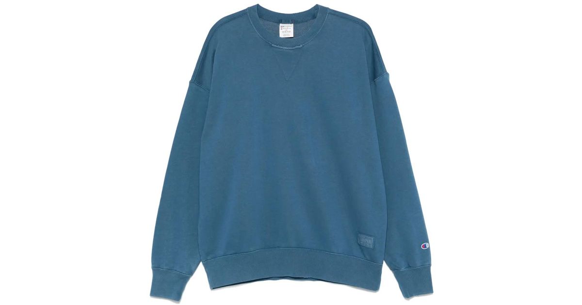Champion Logo-Patch Sweatshirt in Blue for Men | Lyst