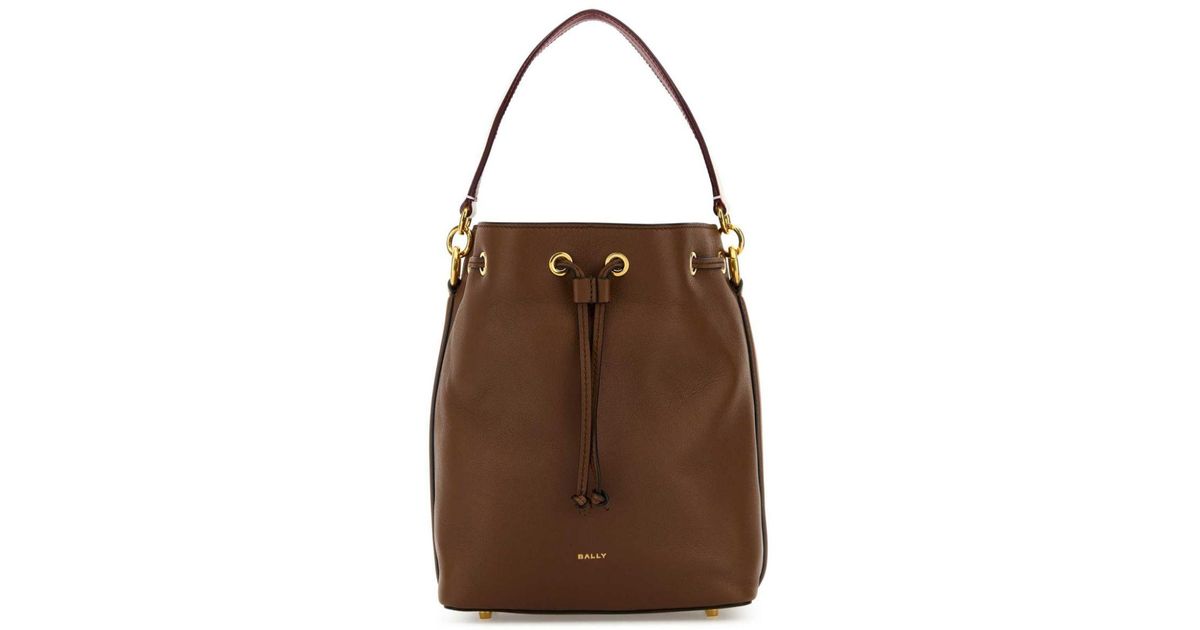 Bally Code Bucket Bag in Brown | Lyst