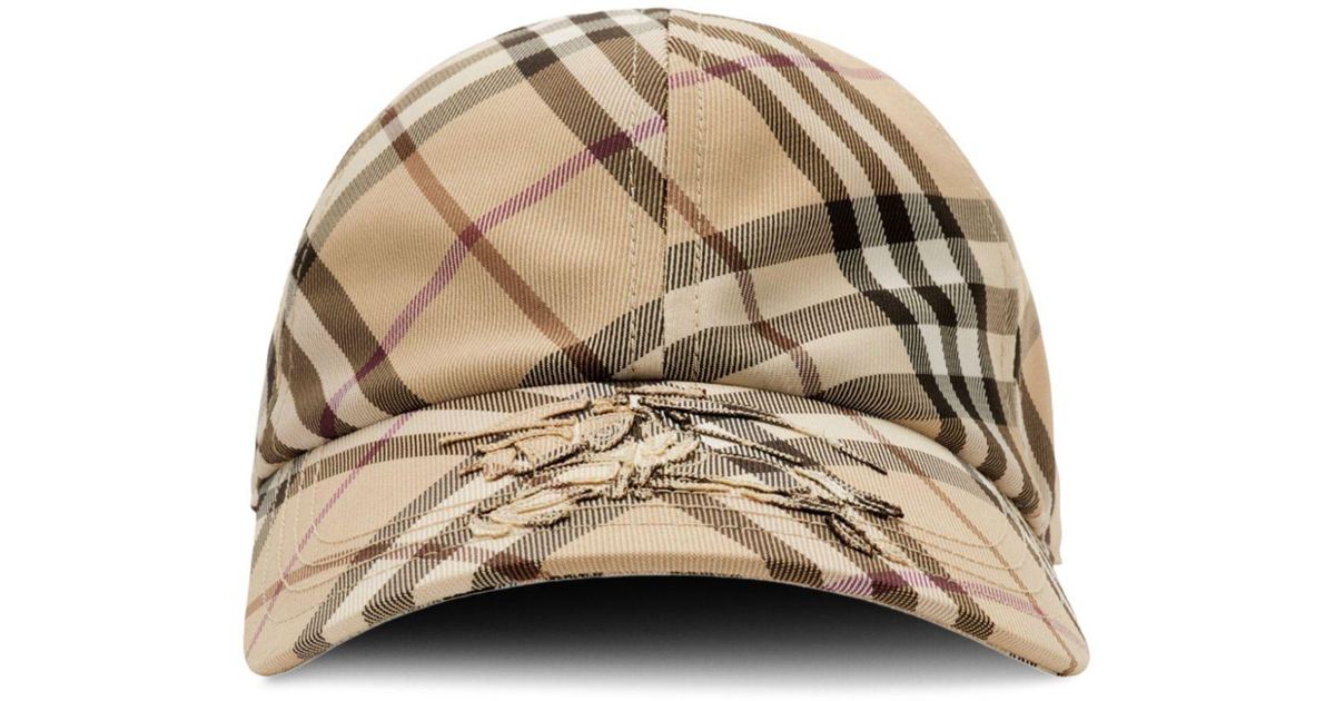 Burberry Vintage Check Cap in Natural for Men | Lyst UK
