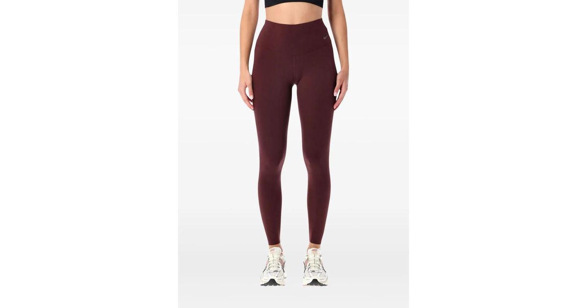 Nike Zenvy Logo Leggings in Red | Lyst UK