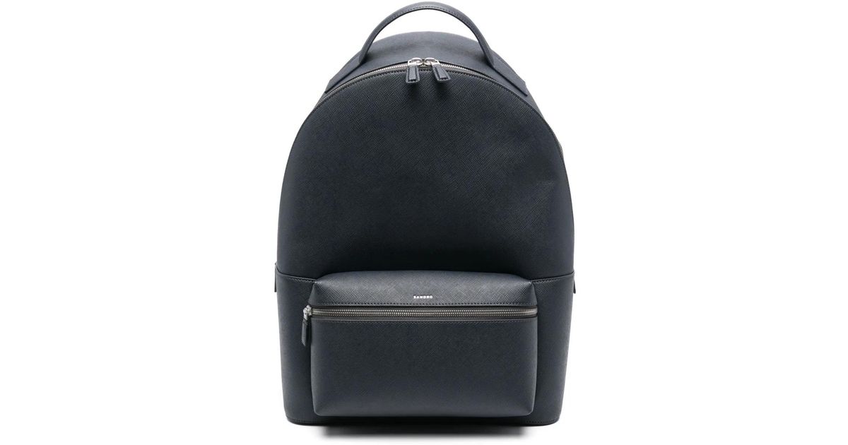 Sandro Logo-Debossed Backpack in Blue for Men | Lyst UK