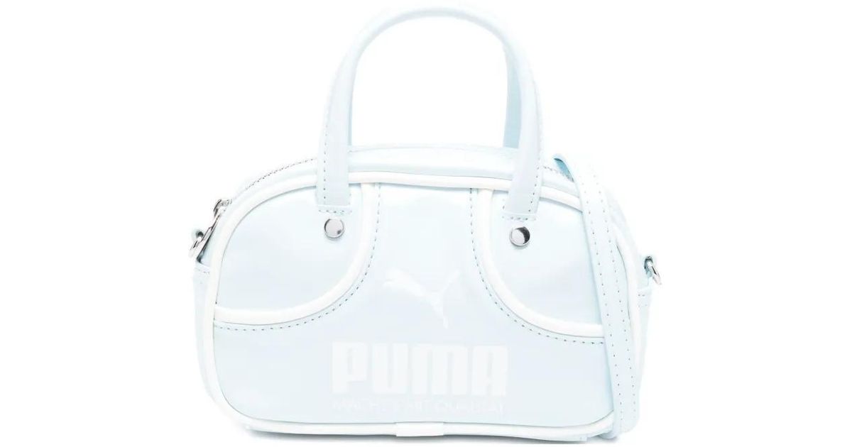 PUMA 1976 Micro Grip Bag Top-Handle Mini Bag in White | Lyst
