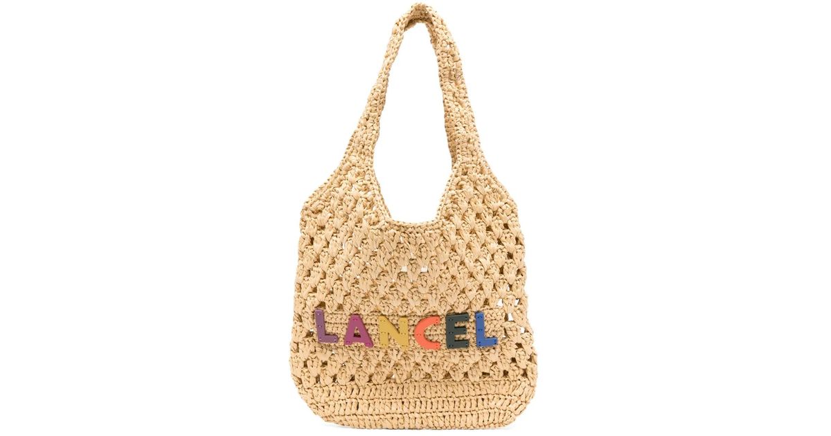 Lancel Logo-Lettering Shoulder Bag in Metallic | Lyst
