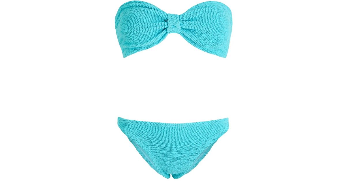 Hunza G Jean Bikini Set in Blue | Lyst