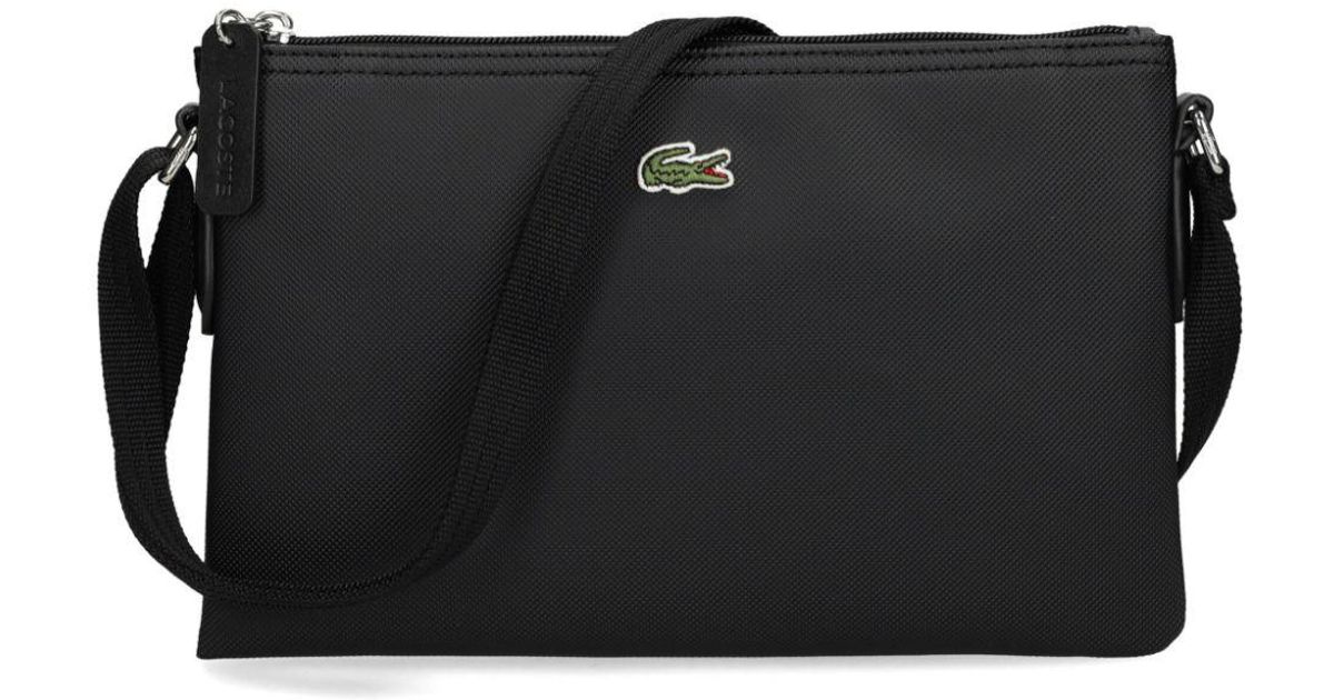 Lacoste Logo Crossbody Bag in Black | Lyst