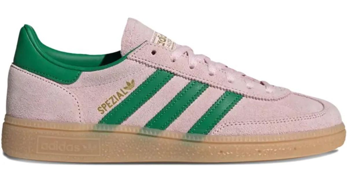 adidas Handball Spezial Three-Stripe Sneakers in Green | Lyst