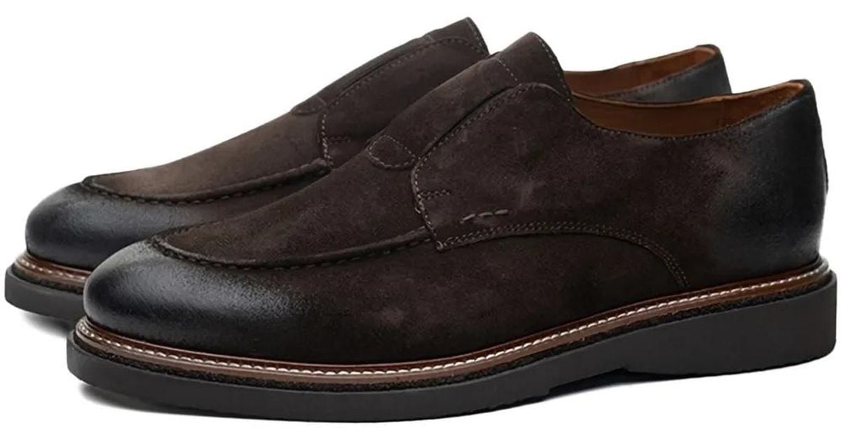 Poche Paris Panelled Loafers in Brown for Men | Lyst