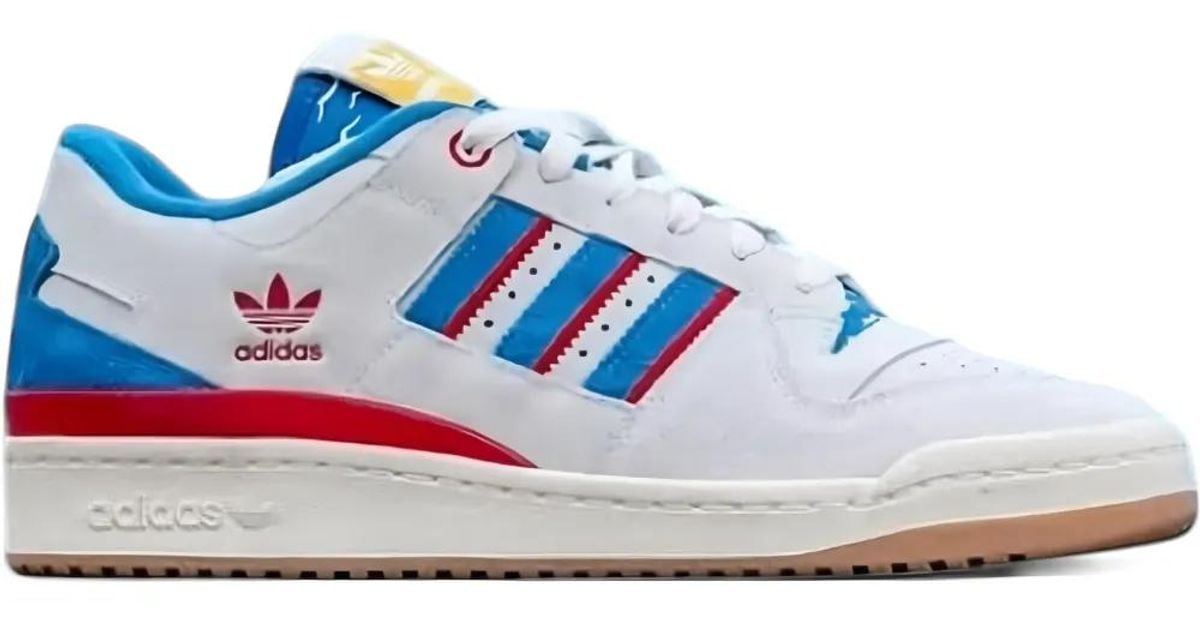 adidas X Clicks Kicks Forum Low Cl 3-Stripes Sneakers in Blue for Men ...