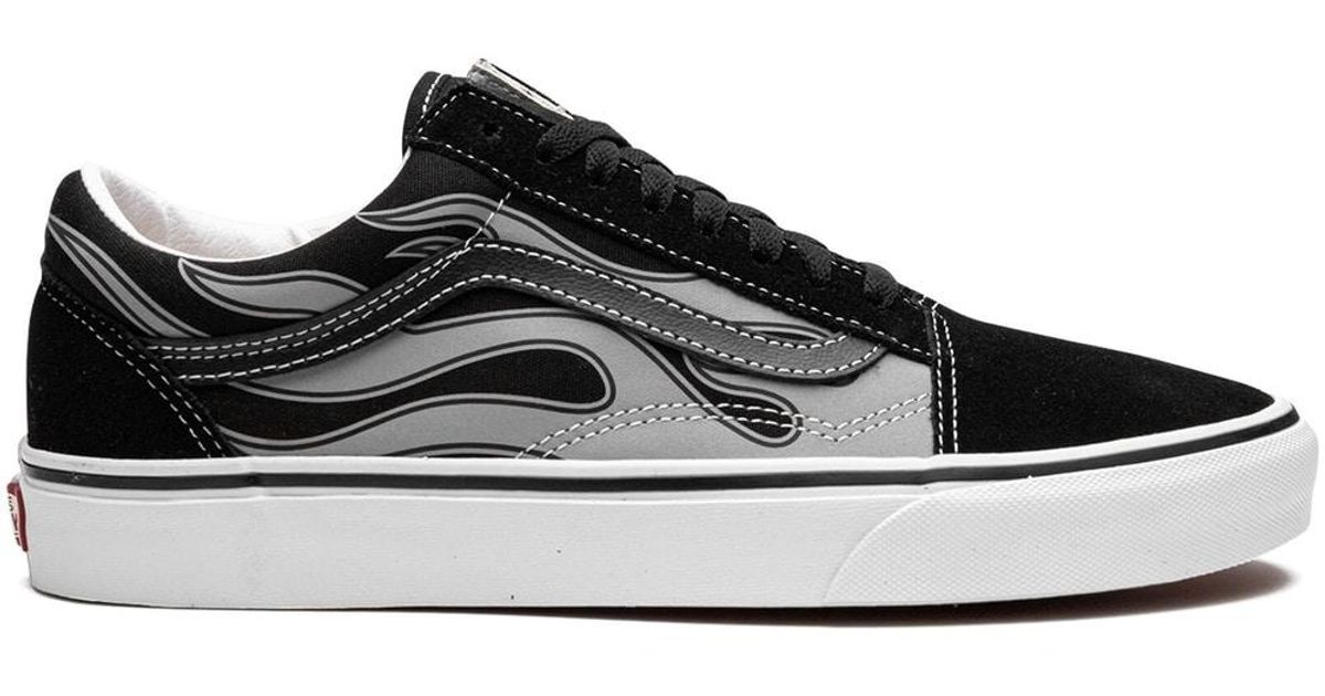 Vans Old Skool Reflective Flame Sneakers In Black For Men Lyst