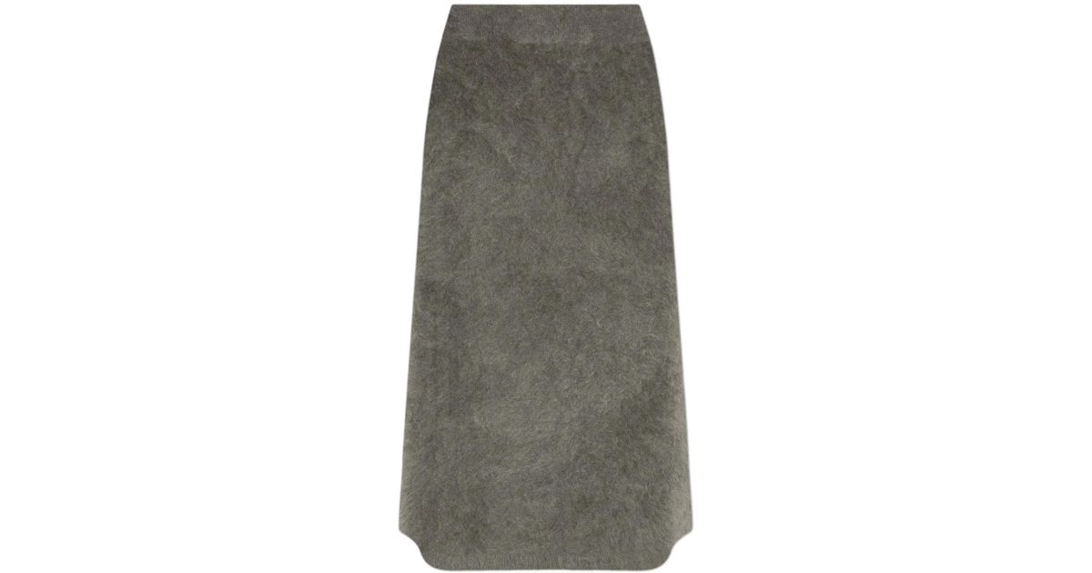 Lisa Yang Asta Midi Skirt in Gray | Lyst