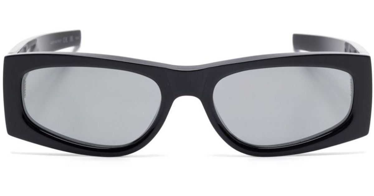 Saint Laurent Cassandre-Logo Sunglasses in Gray | Lyst