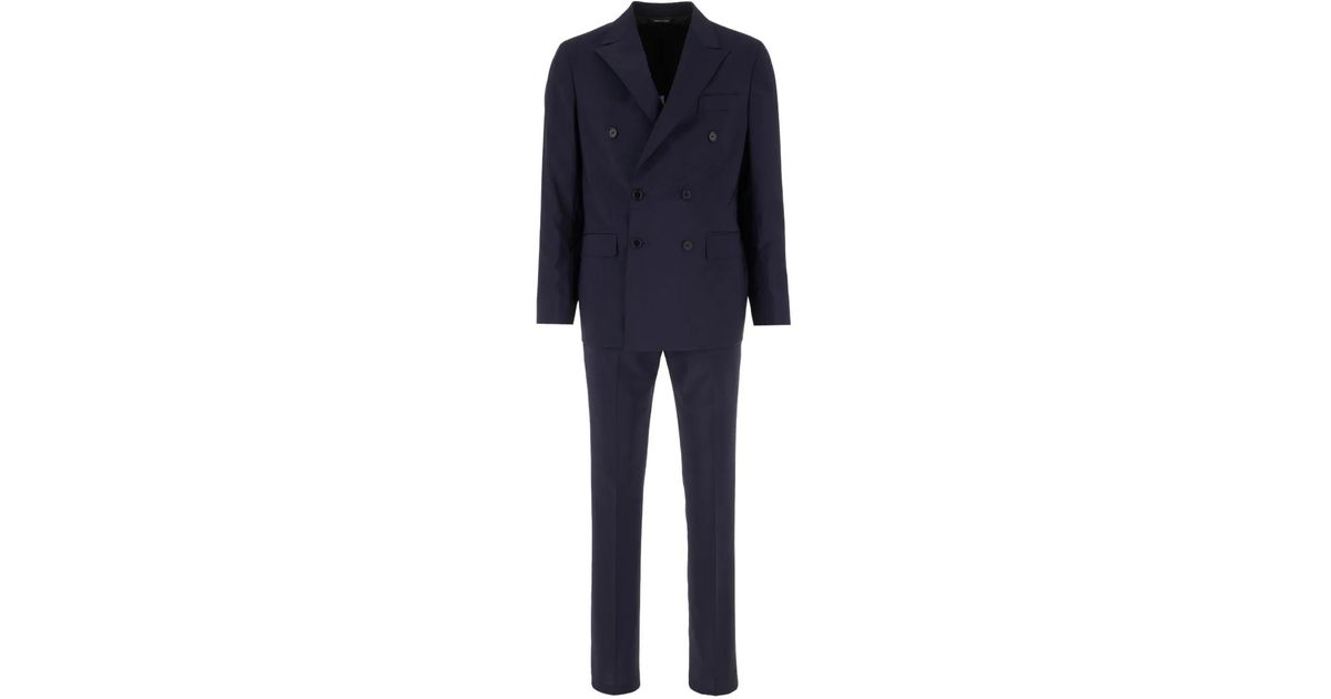Colamarino Double-Breasted Suit in Blue for Men | Lyst
