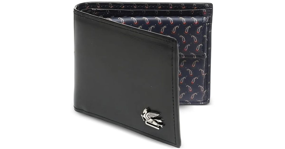 Etro Logo-Appliqué Wallet in Black for Men | Lyst UK