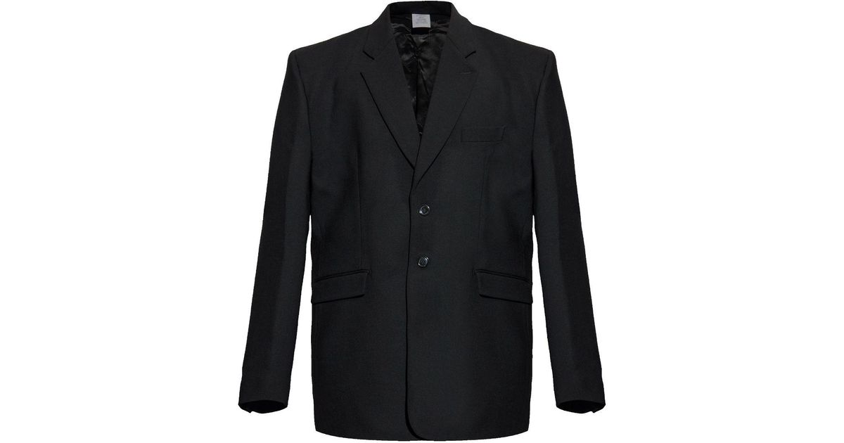 Vetements Embroidered Blazer in Black for Men | Lyst