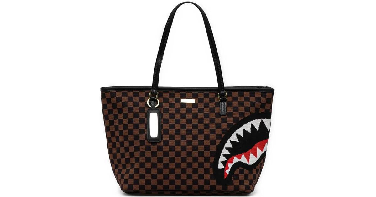 Sprayground Unfinished Shark Tote Bag in Black | Lyst