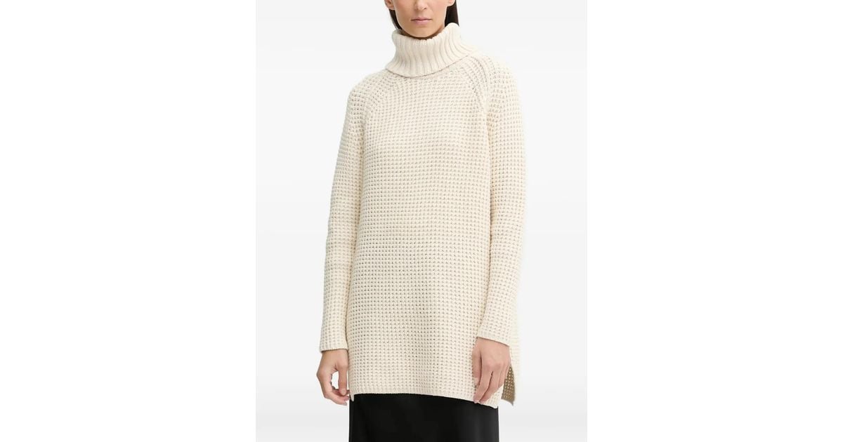 Marc O' Polo Roll-Neck Knitted Jumper in White | Lyst UK