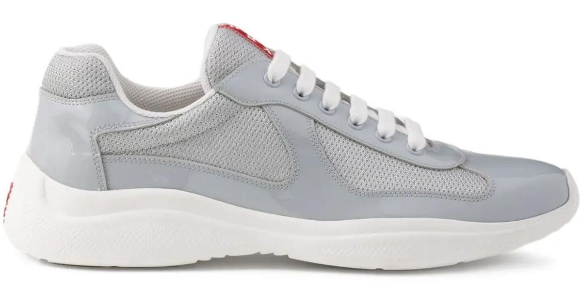 Prada America's Cup Chunky-Sole Lace-Up Sneakers in White for Men | Lyst