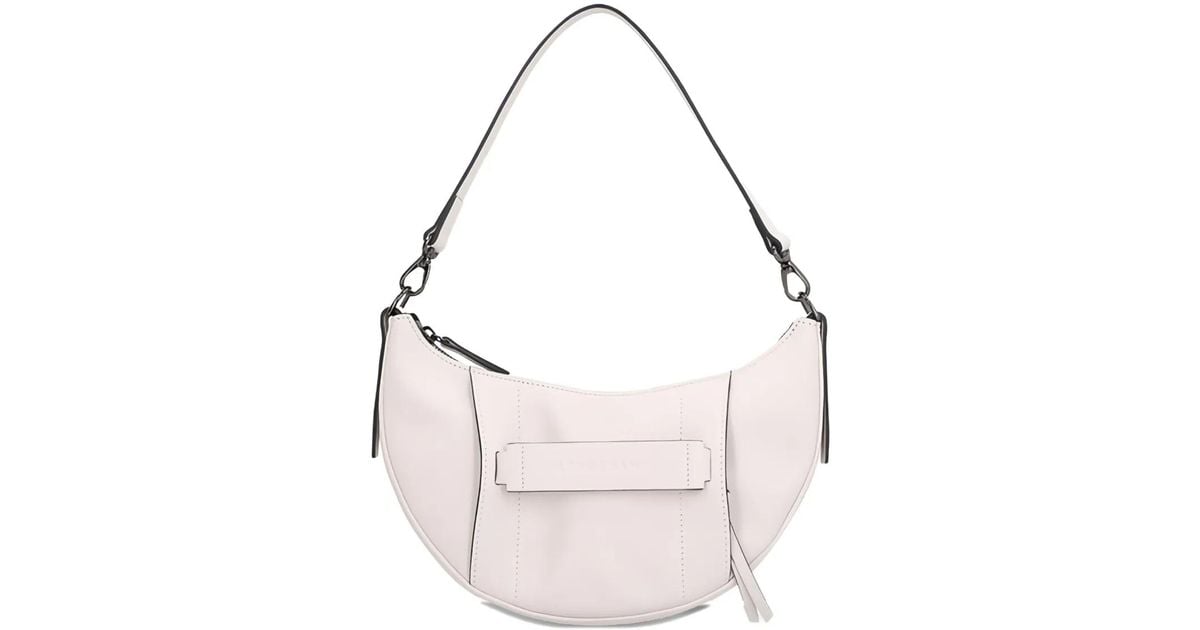 Longchamp Crescent-Shaped Leather Shoulder Bag in Pink | Lyst