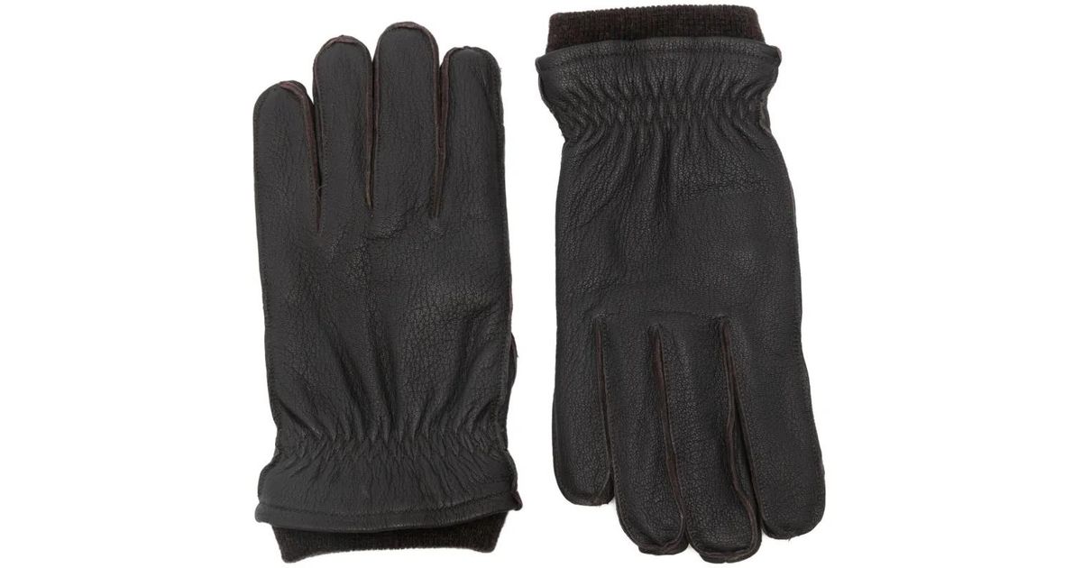 Barbour Leather Gloves in Black for Men | Lyst UK