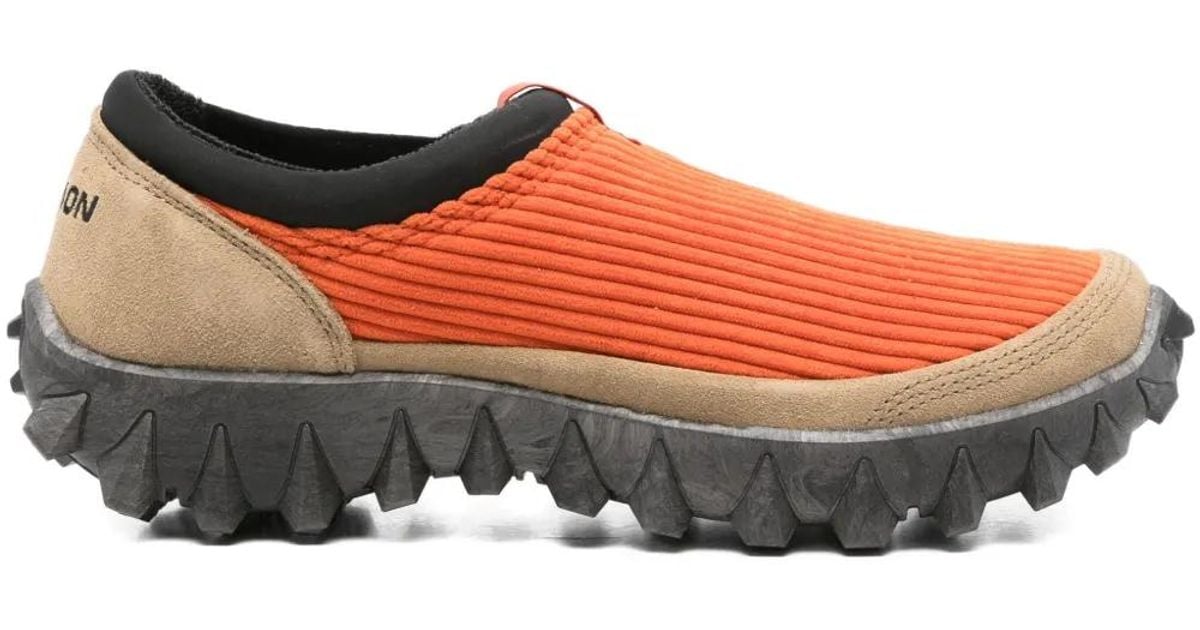 Salomon Ribbed Slip-On Sneakers in Brown | Lyst UK