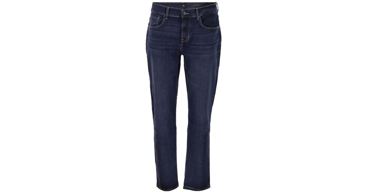 7 For All Mankind Tapered Five-Pocket Jeans in Blue for Men | Lyst UK