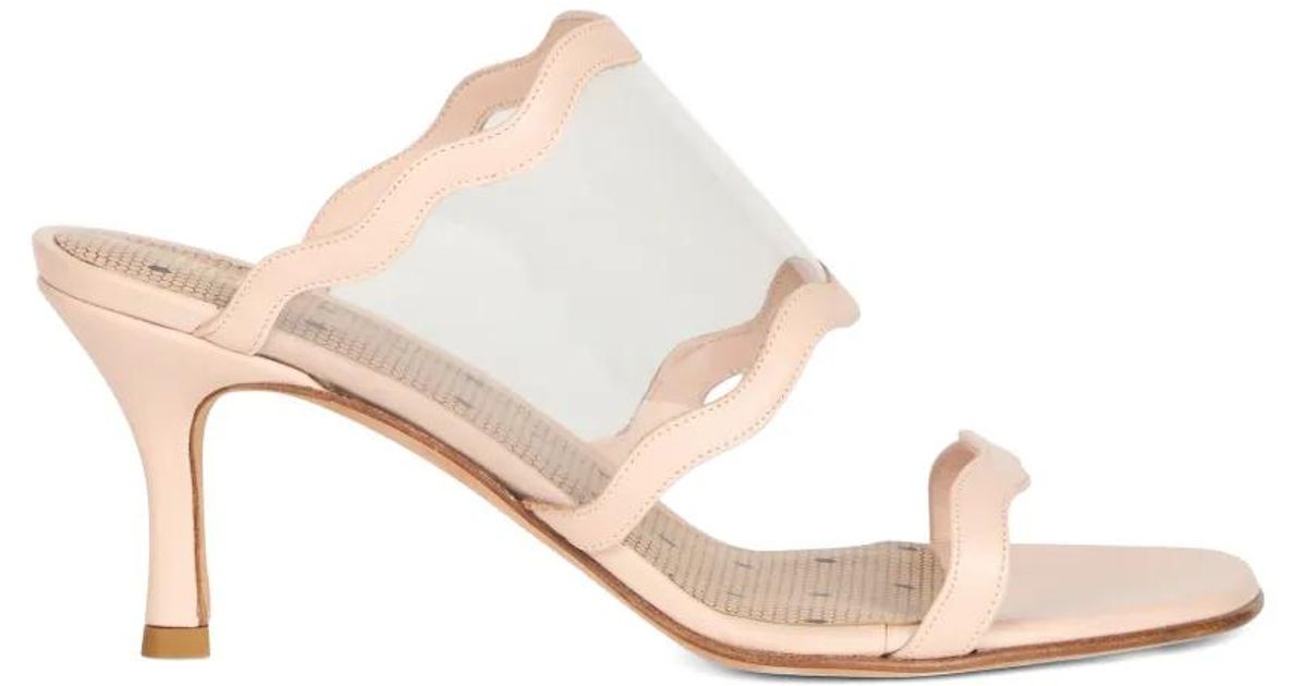 Red(V) Scalloped Sandals in White | Lyst