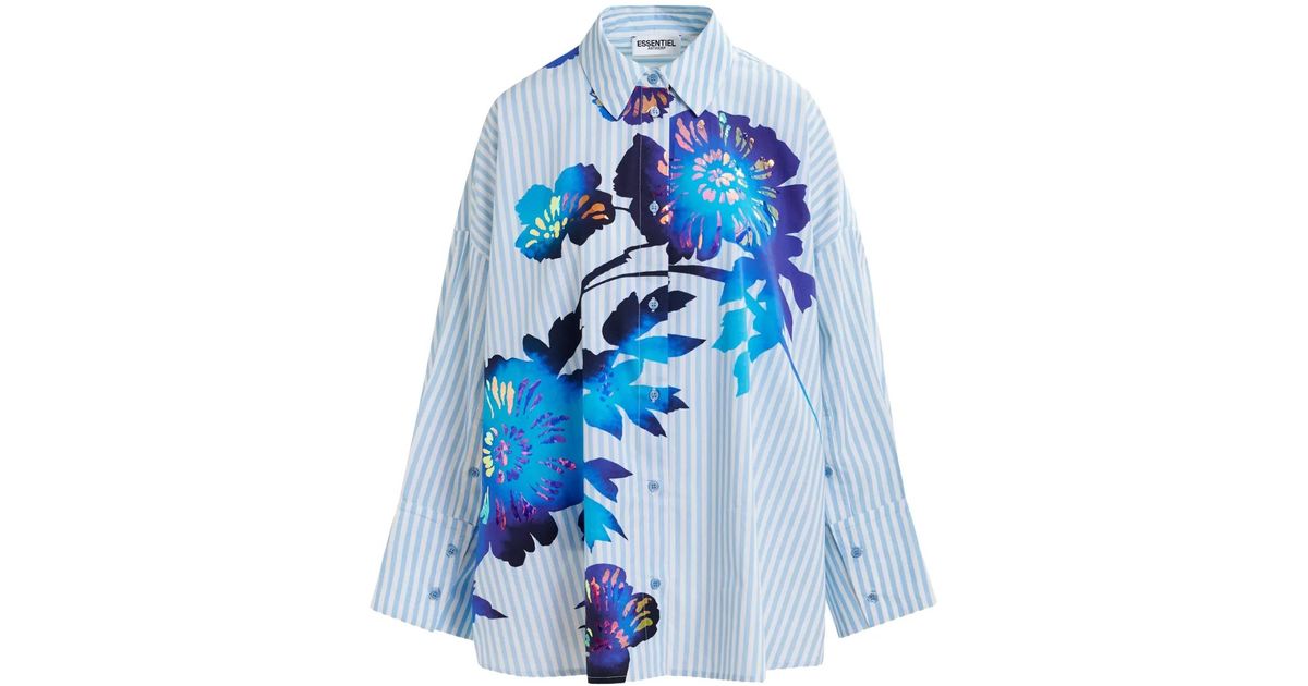 Essentiel Antwerp Hibra Shirt in Blue | Lyst
