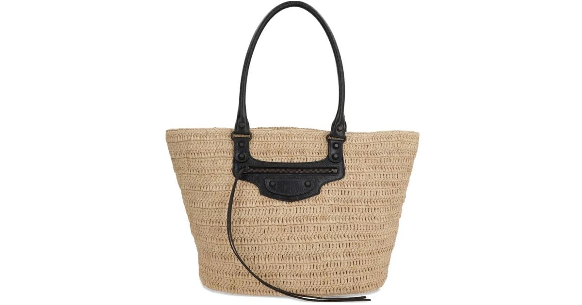 Sac Cabas Le City À Bords En Cuir Balenciaga en coloris Neutre | Lyst