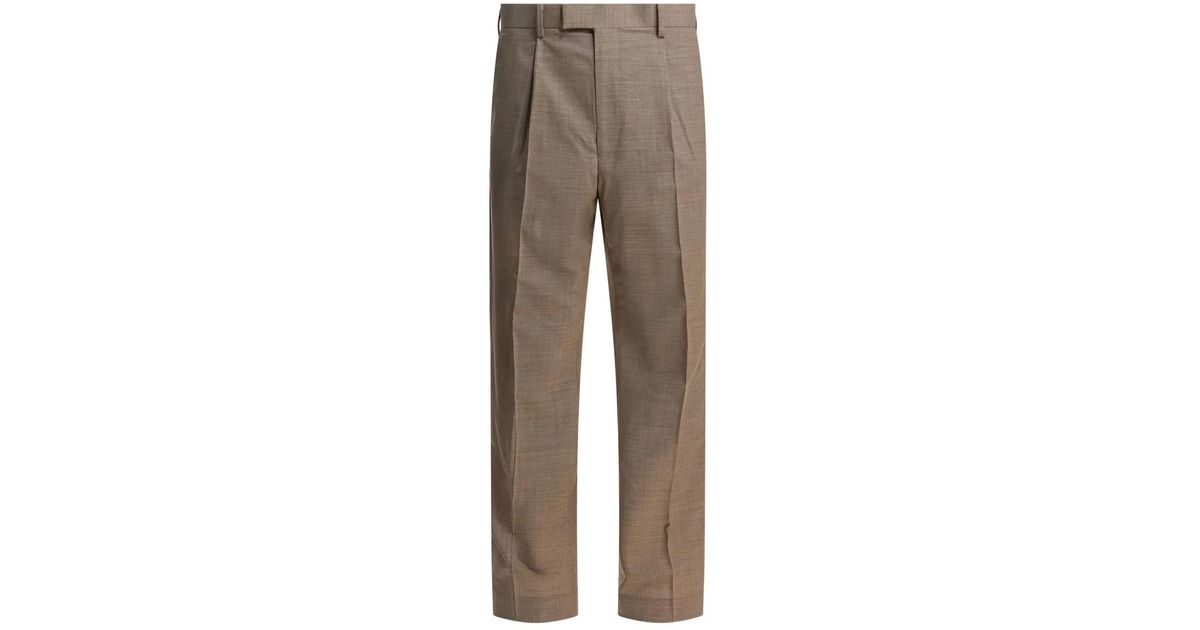 AURALEE Wool Trousers in Grey for Men | Lyst UK