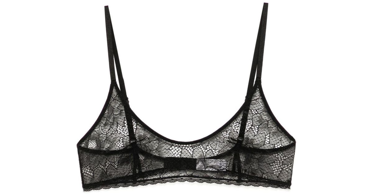 Kiki de Montparnasse Lace-Detail Bra in Black | Lyst