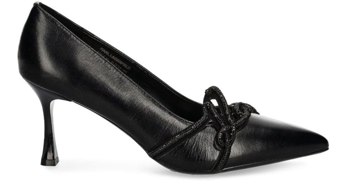 Karl Lagerfeld 80mm Sienna Pumps in Black | Lyst