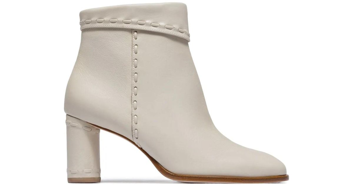 Bernardo 1946 76Mm Gene Block-Heel Boots in White | Lyst UK